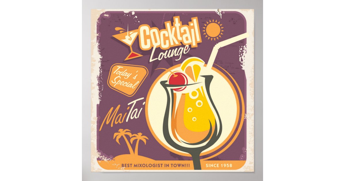 Cocktail Lounge Poster | Zazzle