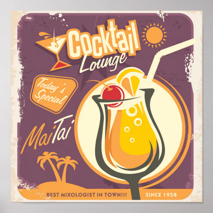 Cocktail Lounge Poster | Zazzle