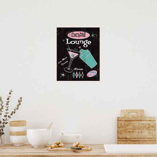 Cocktail Lounge Poster | Zazzle