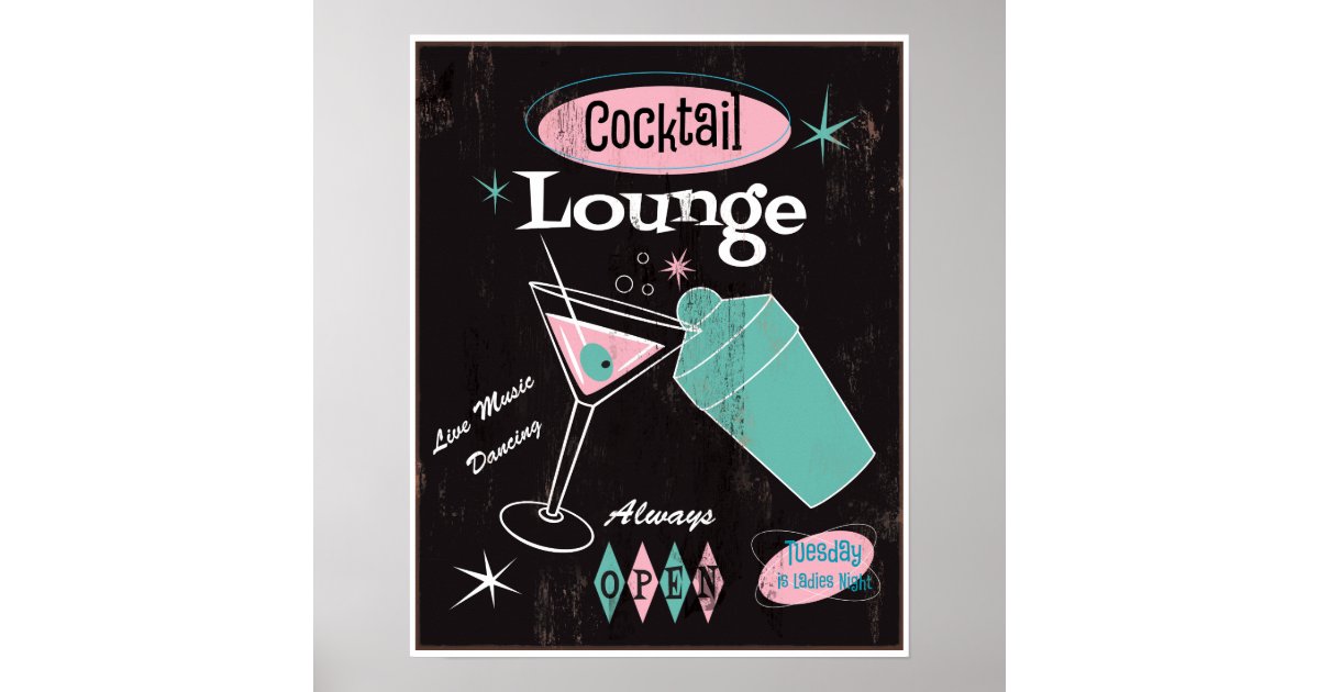 Cocktail Lounge Poster | Zazzle