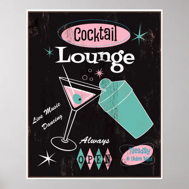 Cocktail Lounge Poster | Zazzle