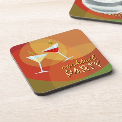 Cocktail Party coasters | Zazzle