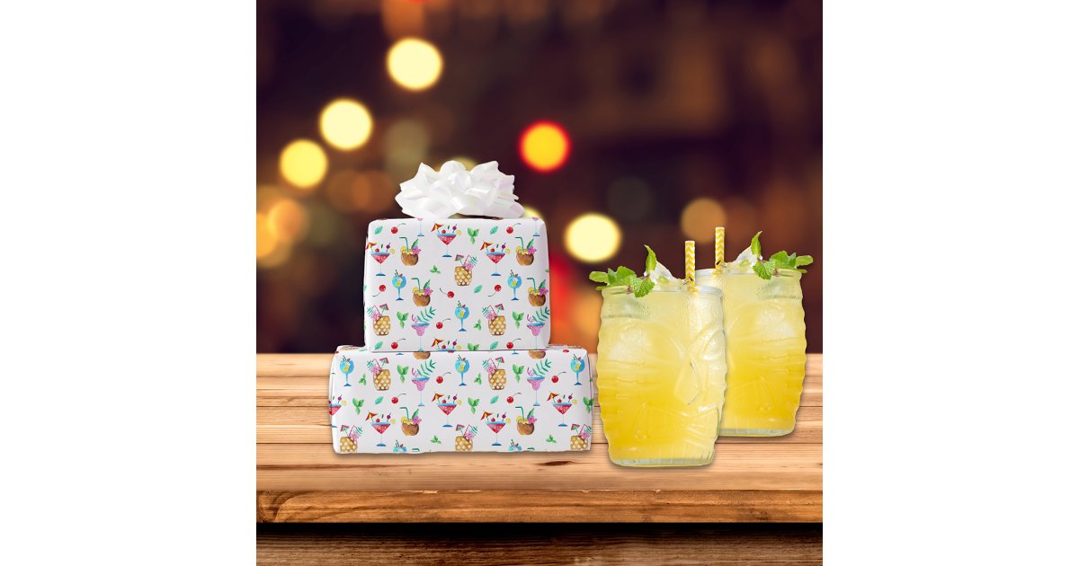 Cocktail Party Gift Wrapping Paper | Zazzle