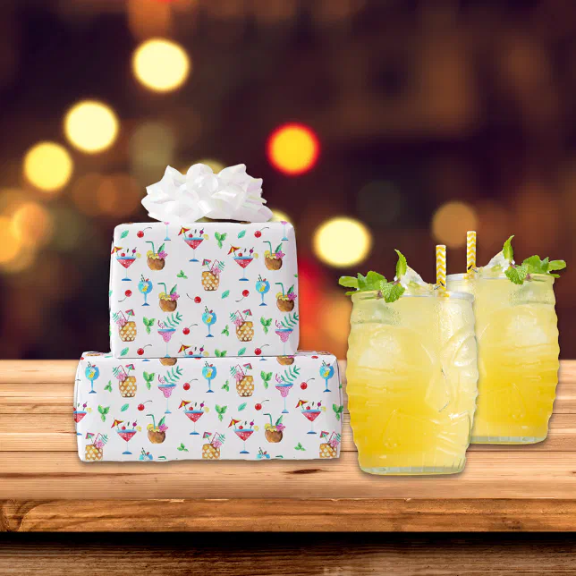 Cocktail Party Gift Wrapping Paper | Zazzle