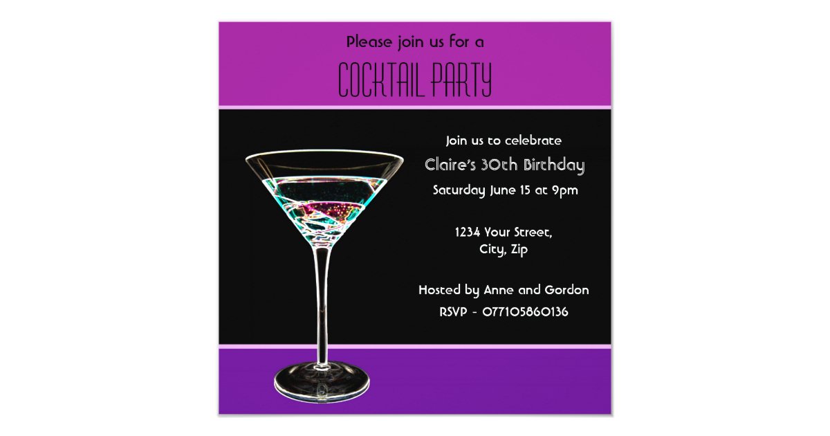 Cocktail Party Invitation Zazzle cocktail-party-invitation-zazzle