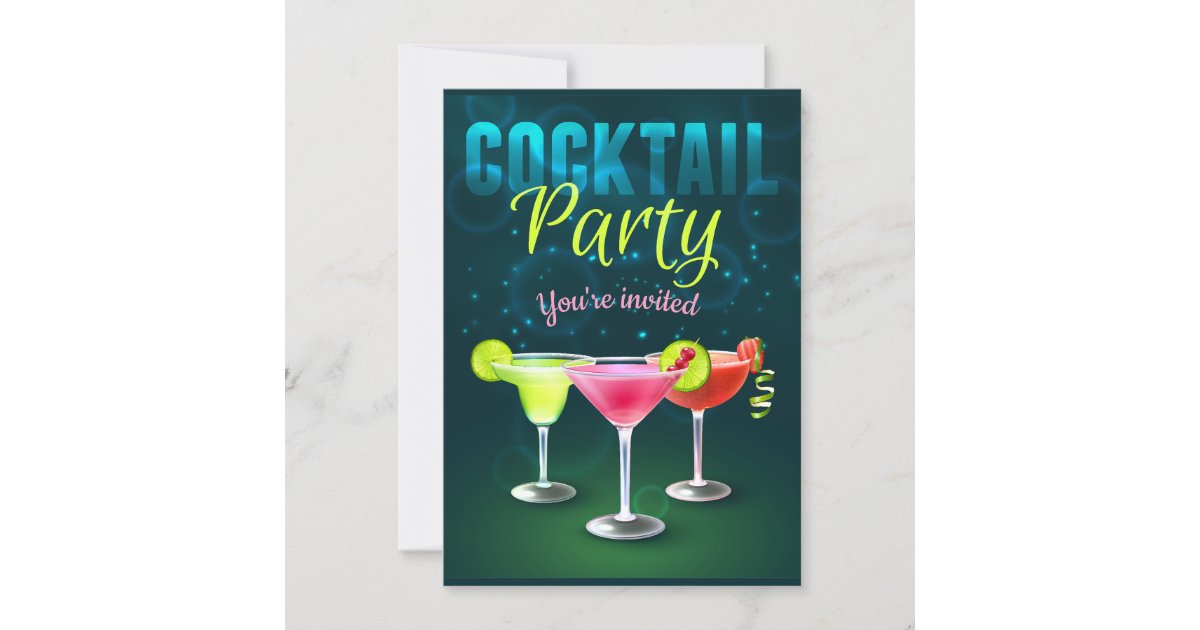 Cocktail Party Invitation Cards | Zazzle
