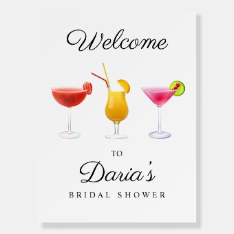 Cocktail Party Welcome Sign | Zazzle