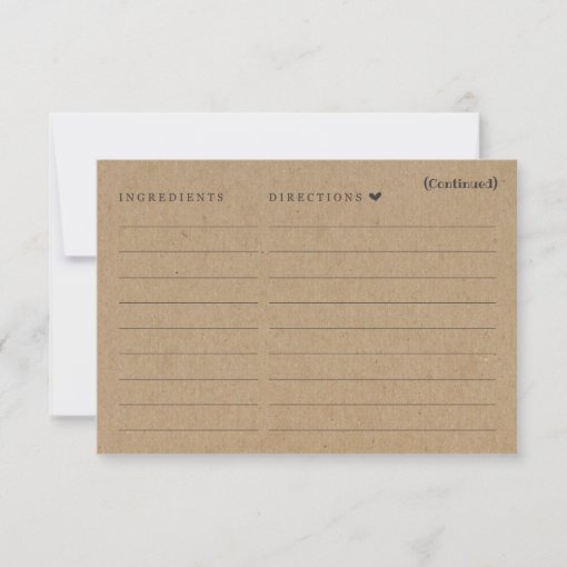 Cocktail Recipe Card for the Bar - Kraft | Zazzle