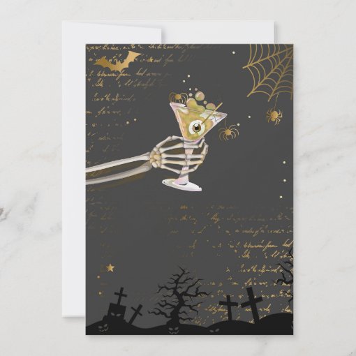 Cocktails and Costumes Brews Boos Booze Halloween Invitation | Zazzle