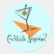 Cocktails Anyone? Classic Round Sticker | Zazzle