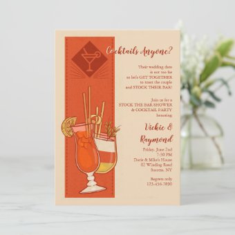 Cocktails Anyone Invitation | Zazzle