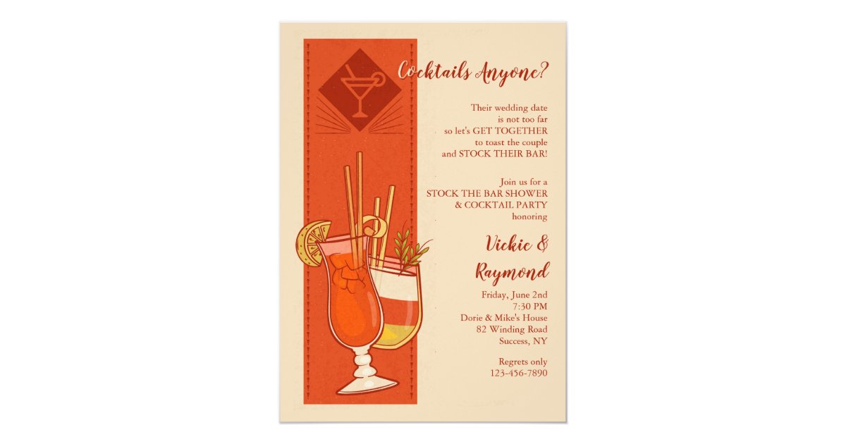 Cocktails Anyone Invitation | Zazzle.com