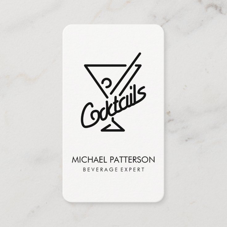 Cocktails / Bartender Business Card | Zazzle