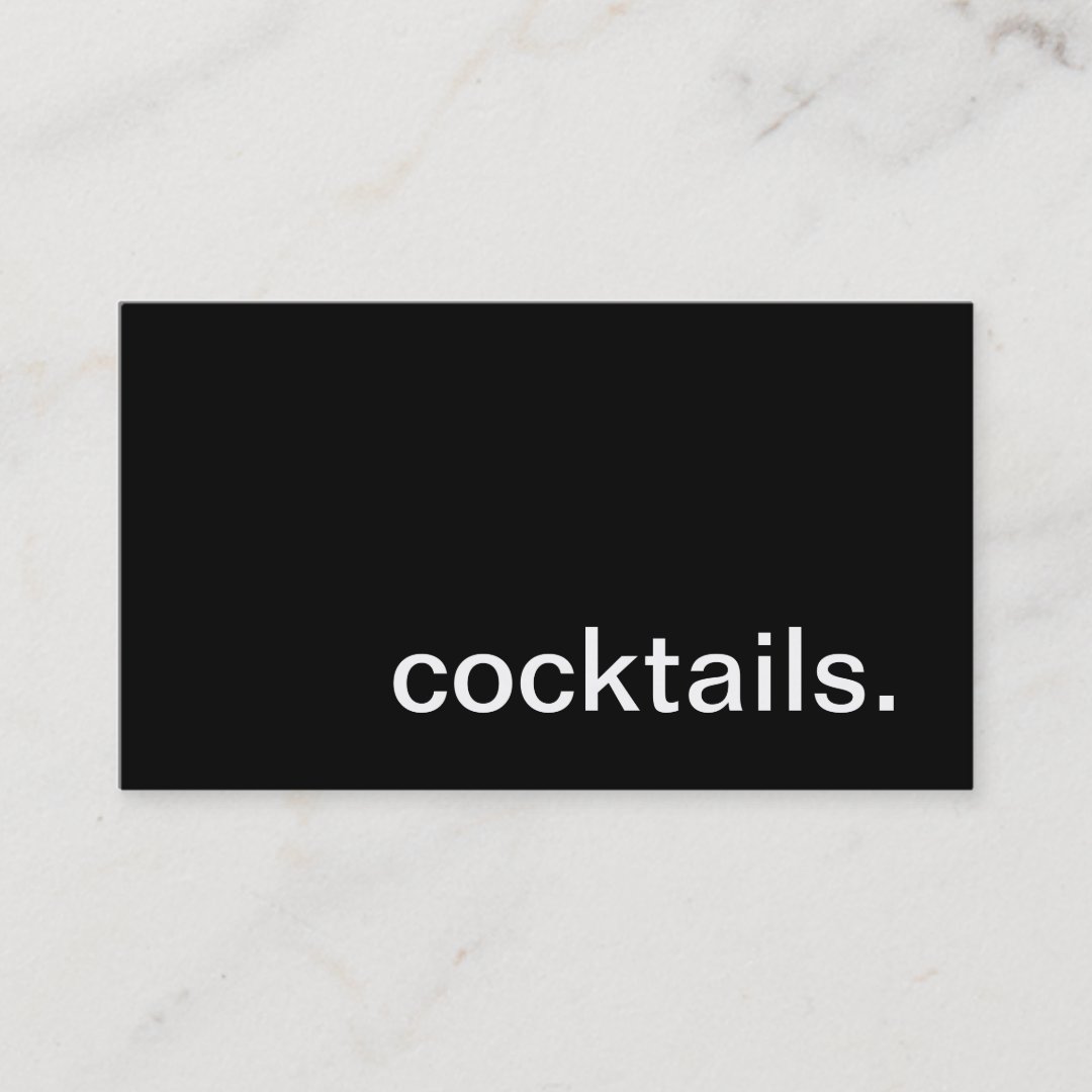 Cocktails Business Card | Zazzle