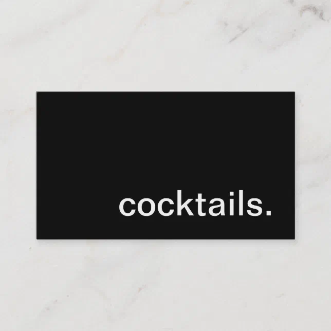 Cocktails Business Card | Zazzle
