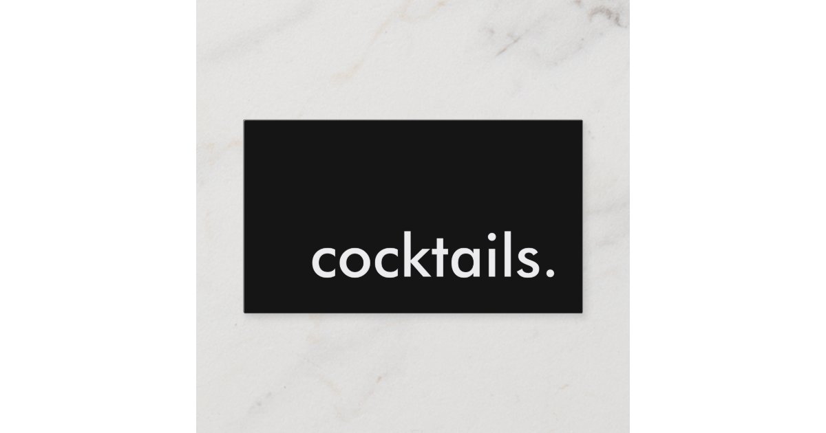 cocktails. business card | Zazzle