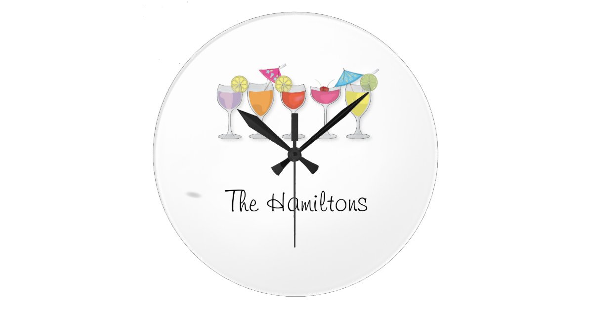 cocktails clock | Zazzle