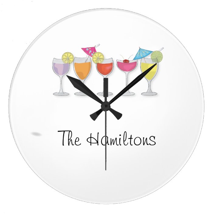 cocktails clock | Zazzle.com