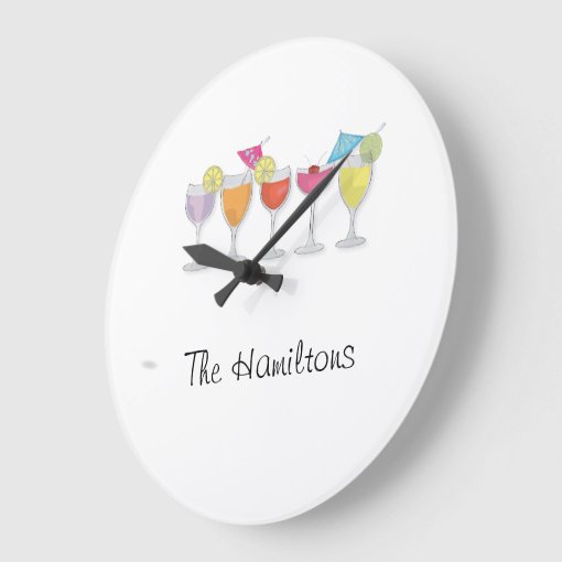 cocktails clock | Zazzle