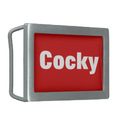 Cocky belt buckle | Zazzle