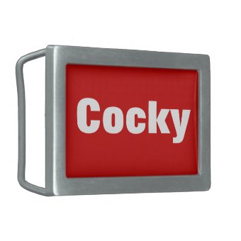 Cocky belt buckle | Zazzle