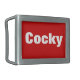 Cocky belt buckle | Zazzle