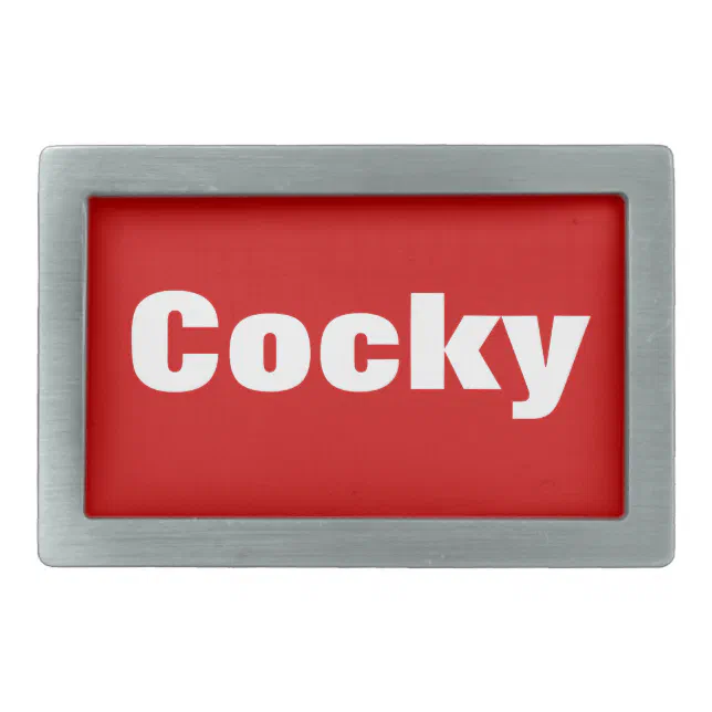 Cocky belt buckle | Zazzle
