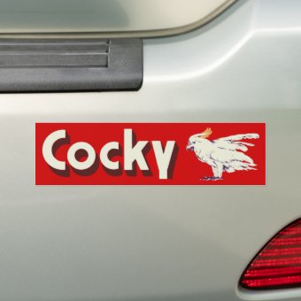 Cocky Bumper Sticker | Zazzle