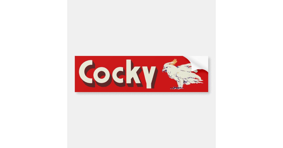 Cocky Bumper Sticker | Zazzle