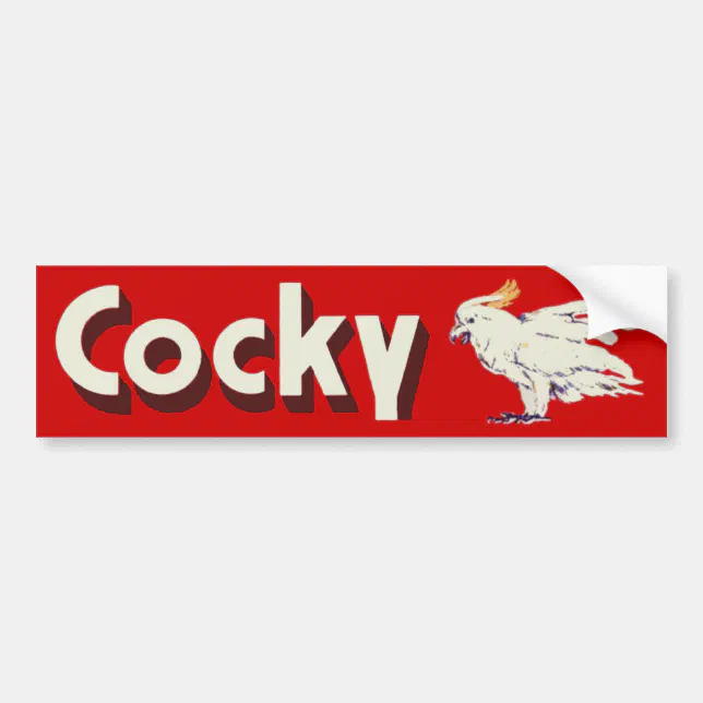 Cocky Bumper Sticker | Zazzle