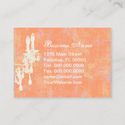 Coco Chandelier COLOR / PAPER / SHAPE OPTIONS - Business Card | Zazzle
