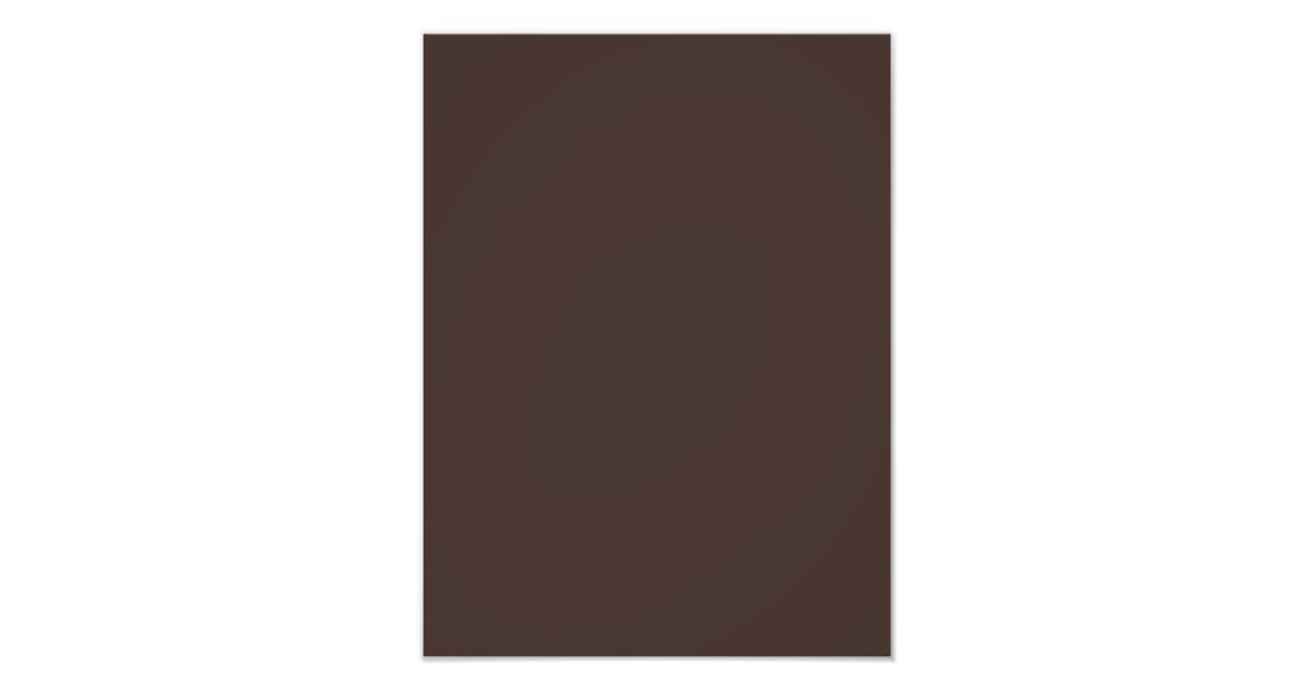 Cocoa Brown Solid Trend Color Background Photo Print | Zazzle