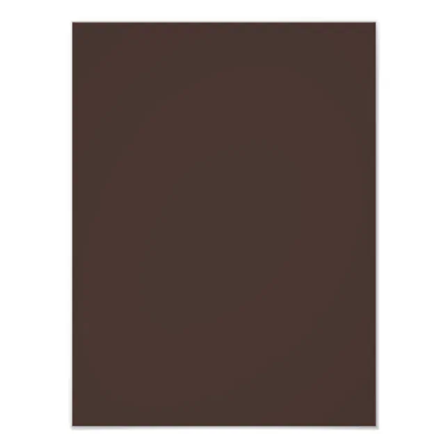 Cocoa Brown Solid Trend Color Background Photo Print | Zazzle