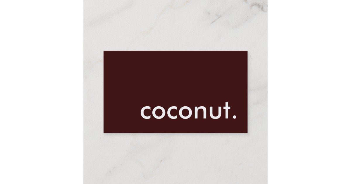 coconut. business card | Zazzle