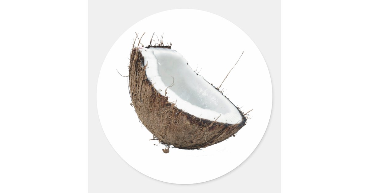 Coconut Classic Round Sticker | Zazzle