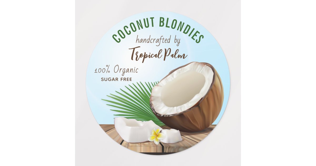 Coconut Fruit Labels | Zazzle
