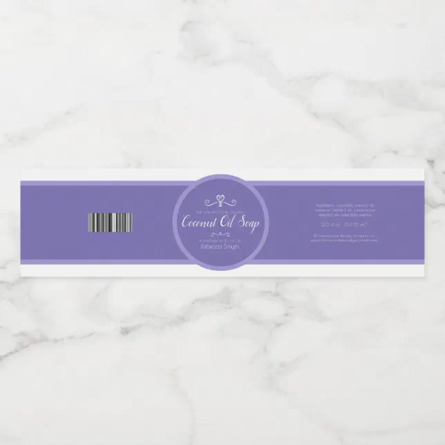 Coconut oil soap blue product label | Zazzle