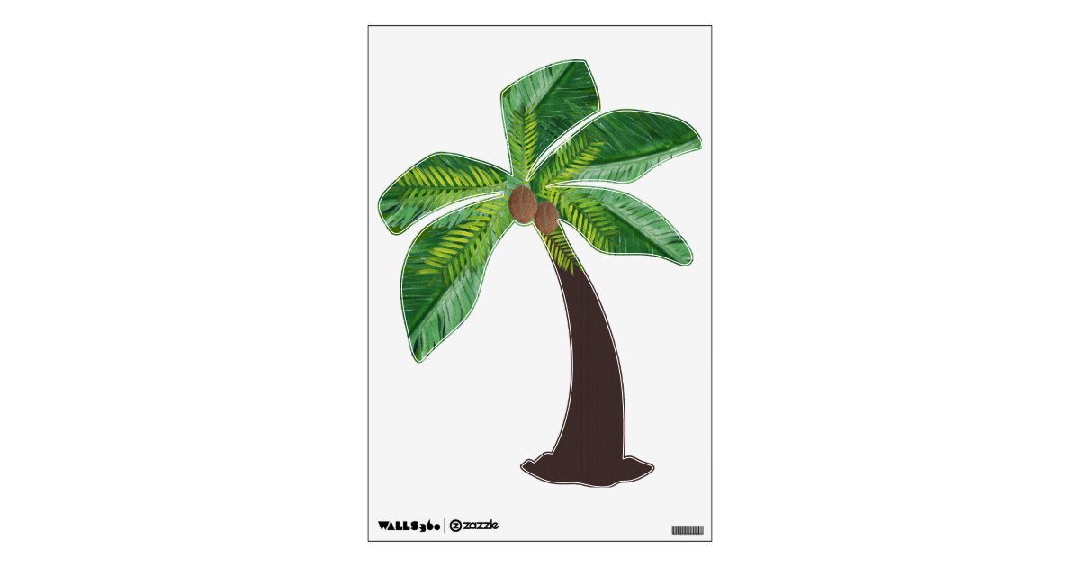Coconut Palm Tree 2 Wall Decal | Zazzle