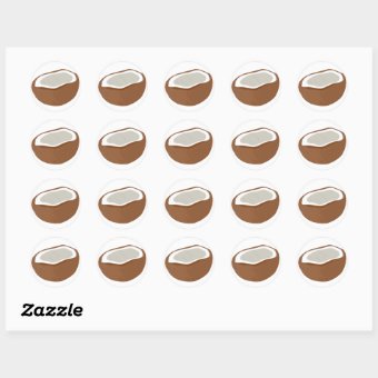 Coconut Sticker | Zazzle