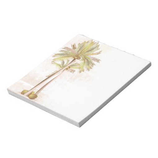 Coconut Tropical Palm Tree Notepad | Zazzle