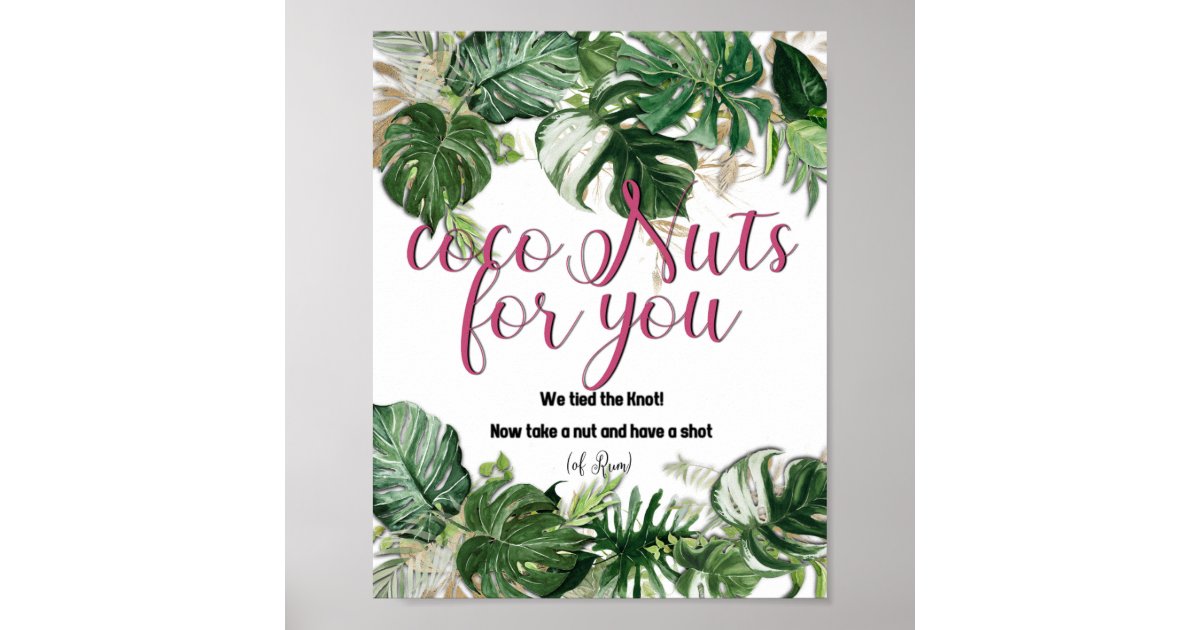 CocoNuts for you - poster | Zazzle