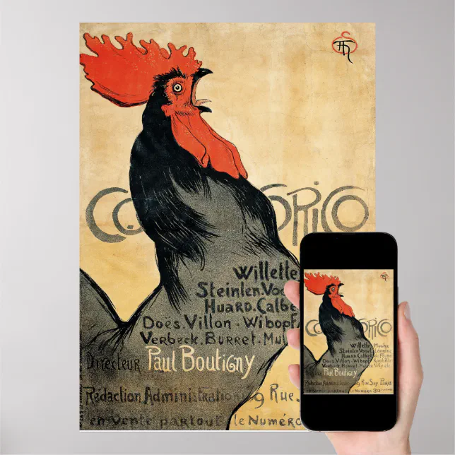 Cocorico - Steinlen Poster | Zazzle