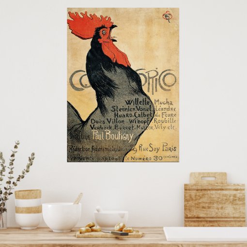Cocorico - Steinlen Poster | Zazzle