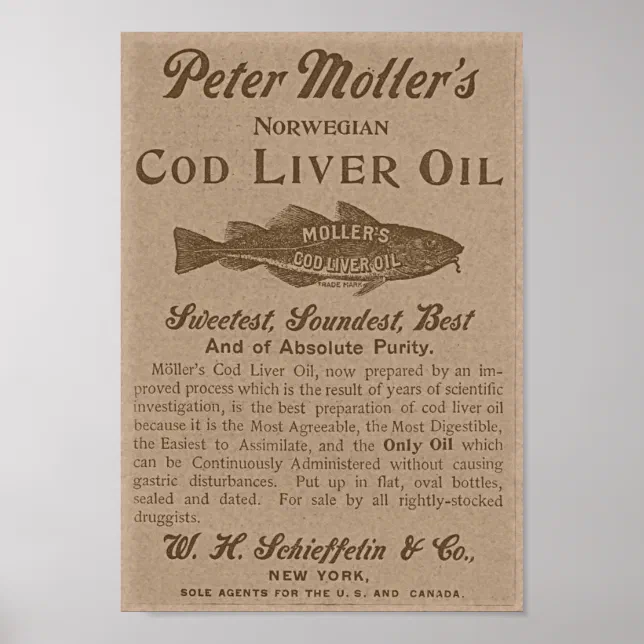 Cod Liver Oil Poster | Zazzle