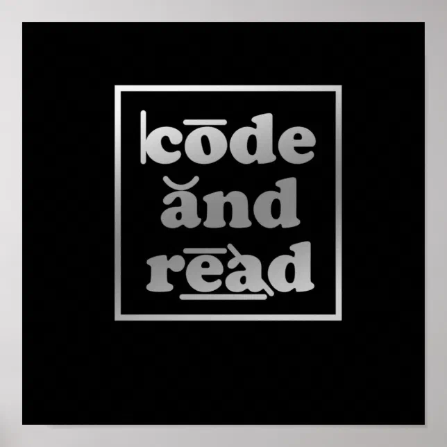 Code And Read Dyslexia Awareness Therapist Graphic Poster | Zazzle