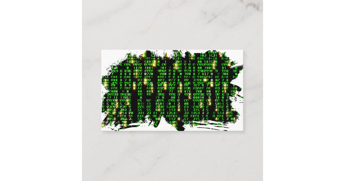 Code matrix business card | Zazzle