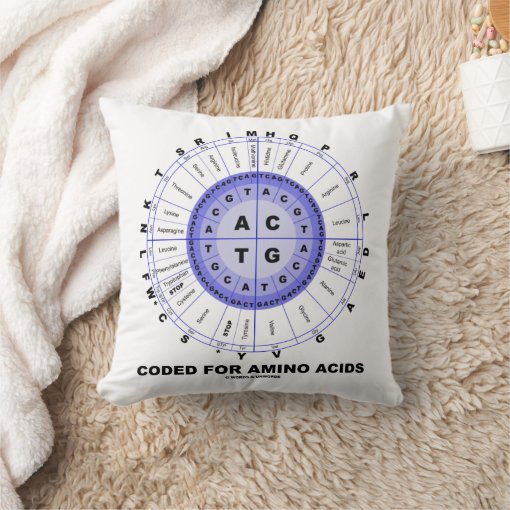 Coded For Amino Acids (Amino Acid Wheel) Throw Pillow | Zazzle