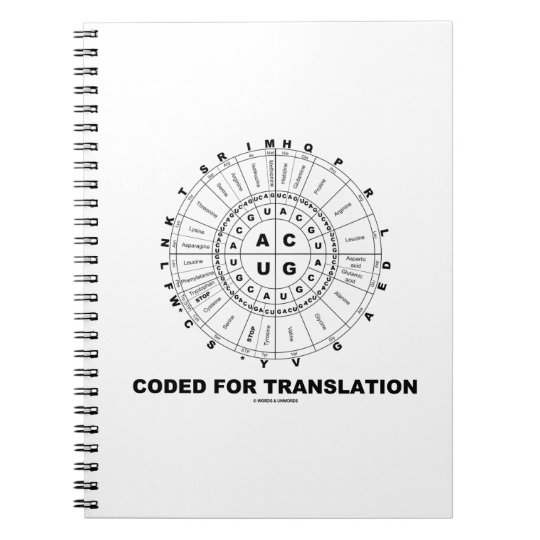 Coded For Translation (RNA Codon Wheel) Notebook | Zazzle.com