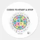 Coded To Start And Stop (Codon Wheel) Classic Round Sticker | Zazzle