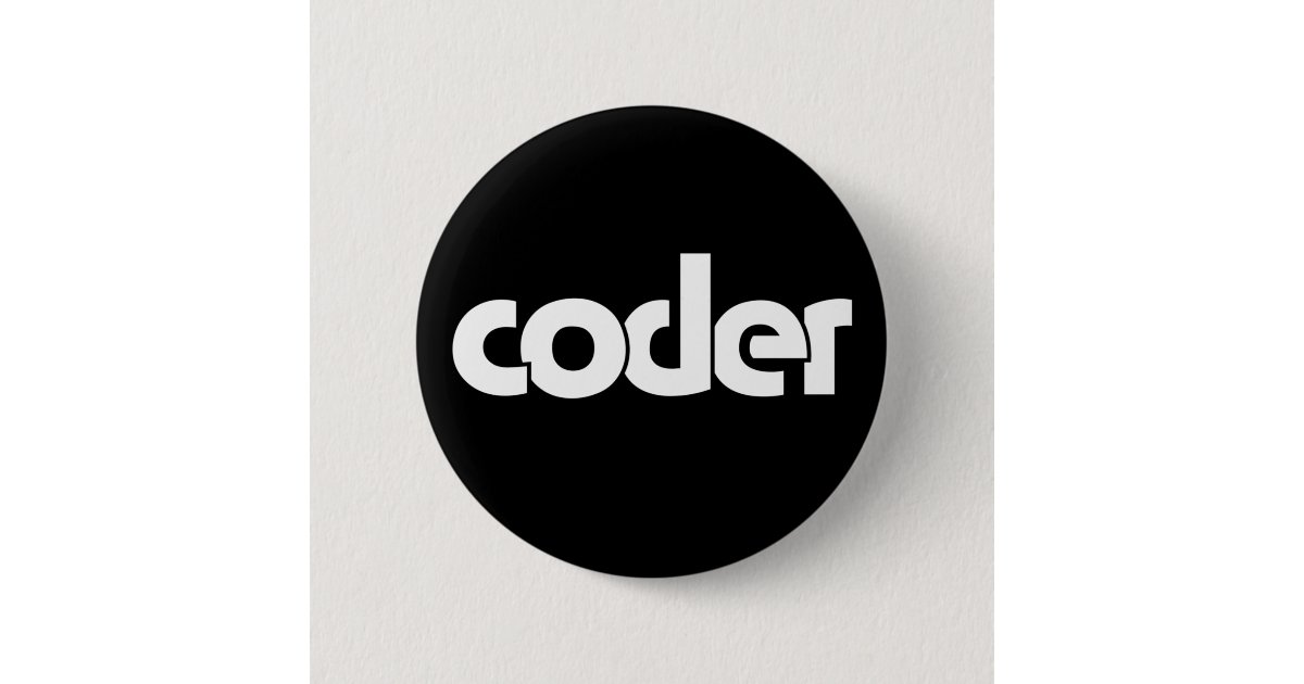Coder Button | Zazzle
